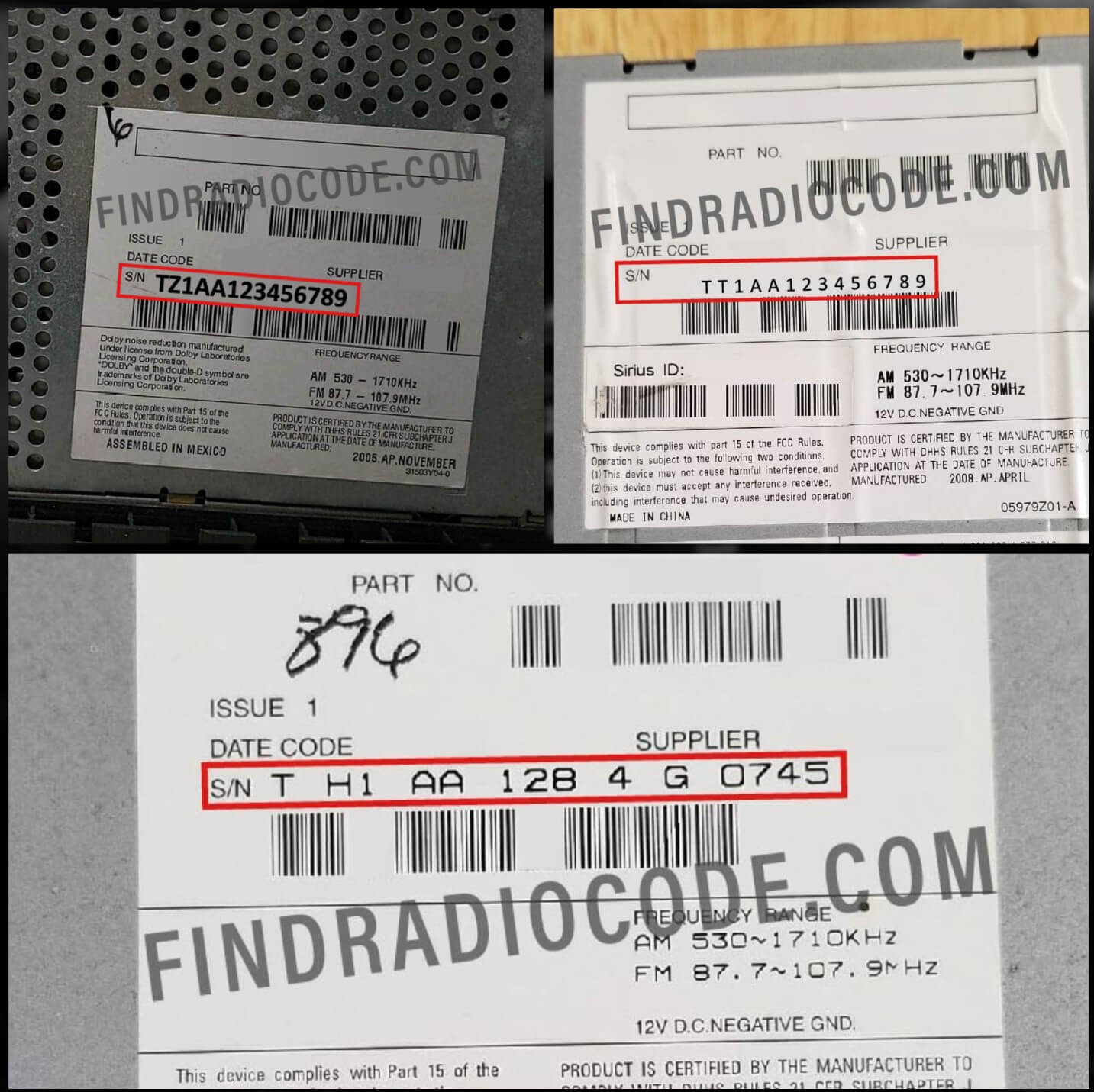 Find radio code: Instant Automated online service!